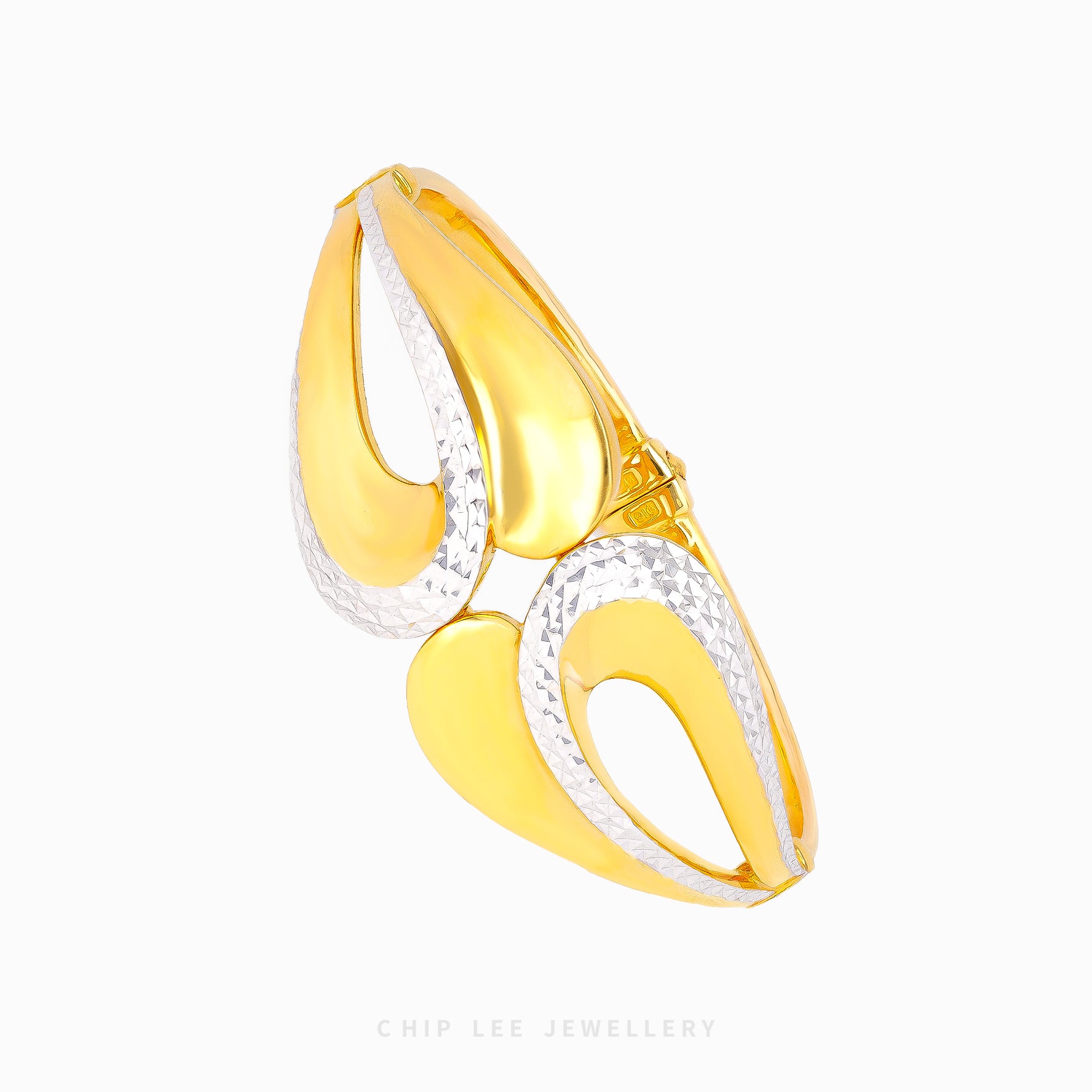 Duo Tone Loop Cuff Bangle | Chip Lee Jewellery