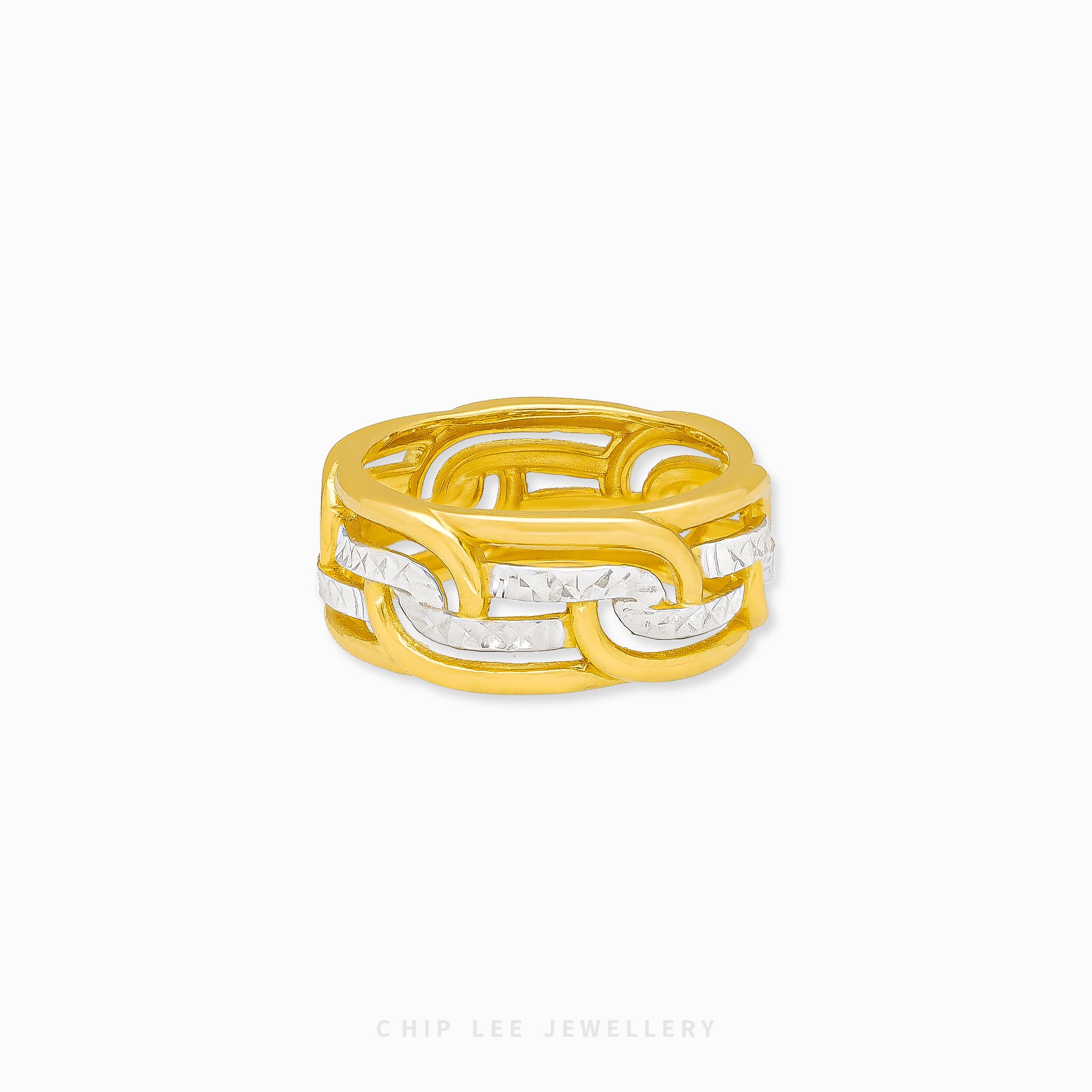 Duo Tone Daria Ring - Chip Lee Jewellery Pte Ltd