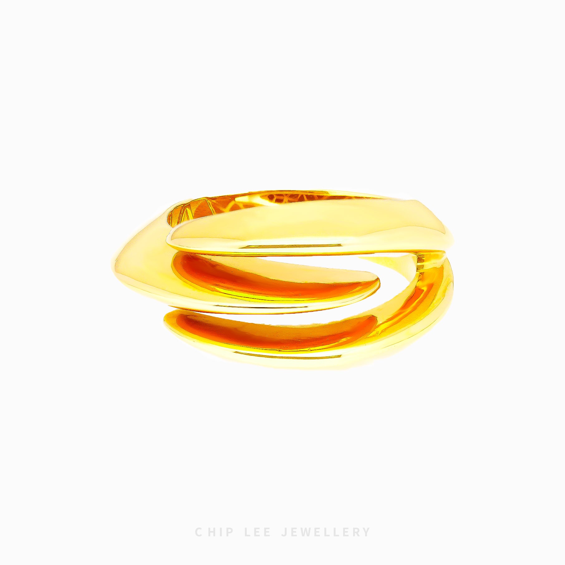 Trinity Open Crossover Ring - Chip Lee Jewellery Pte Ltd